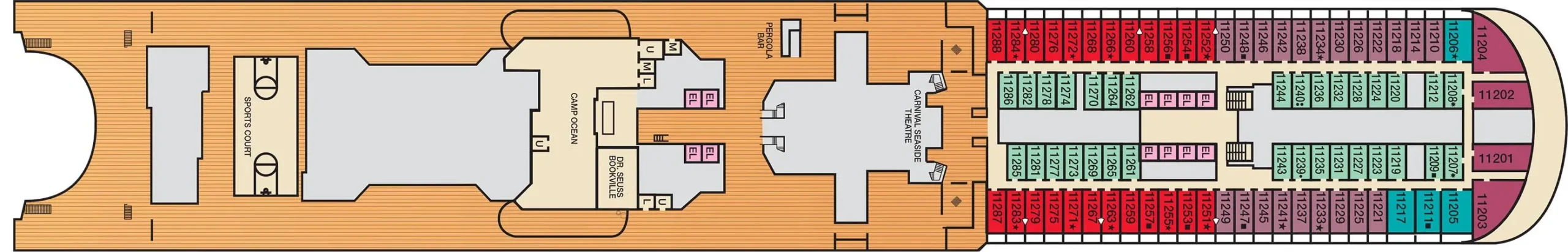 Detailed Carnival Firenze Deck Plan - Cruise Deck Info