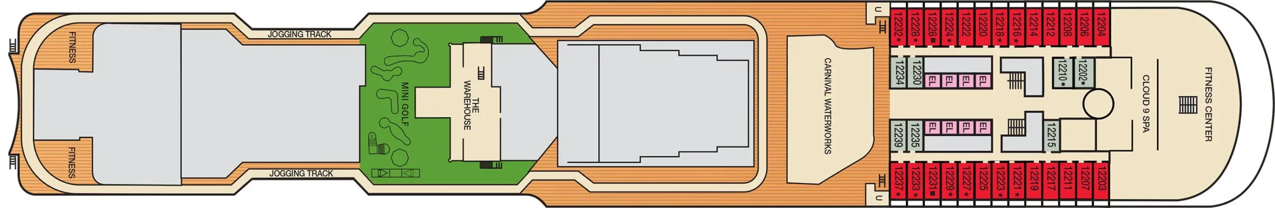 Detailed Carnival Firenze Deck Plan - Cruise Deck Info