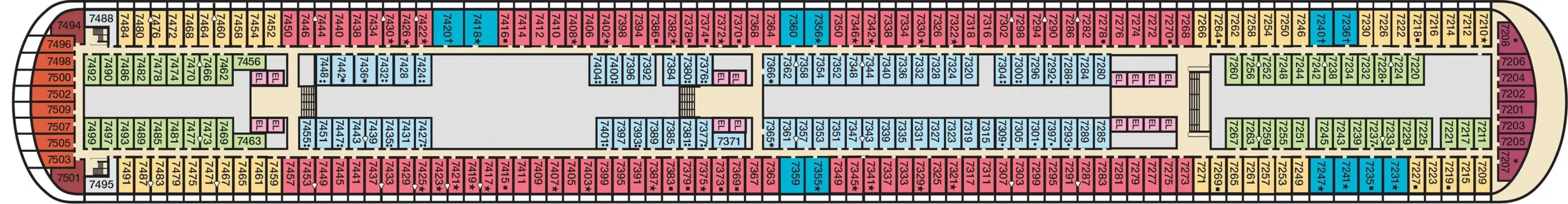 Detailed Carnival Firenze Deck Plan - Cruise Deck Info