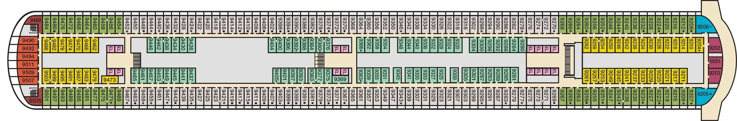 Detailed Carnival Firenze Deck Plan - Cruise Deck Info